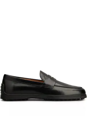 TOD'S Leather Loafers - Black