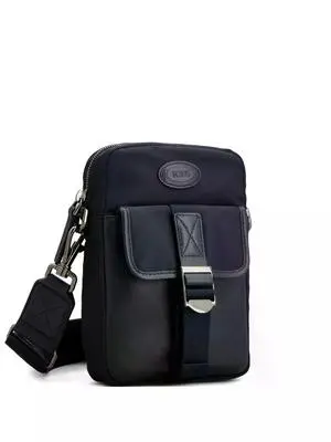 TOD'S Logo-appliqué Messenger Bag - Blue