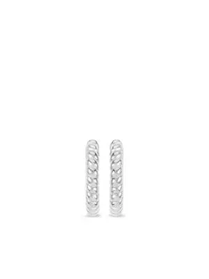 DOWER & HALL Small Twist Hoop Earrings - Silver