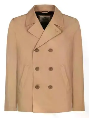 Herno Double-breasted Pea Coat - Neutrals