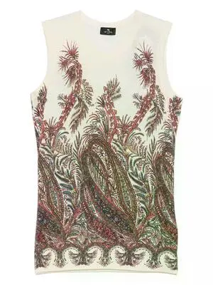 Etro Paisley-print Top - Neutrals