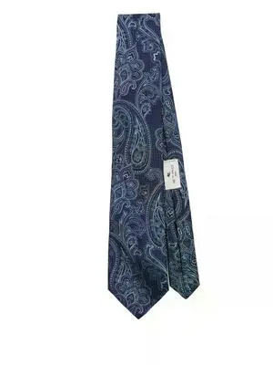 Etro Silk Neck Tie - Blue