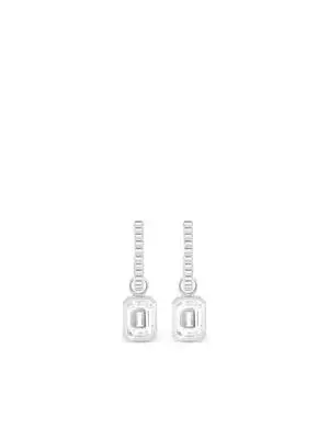 DOWER & HALL Single Rectangular-cut Charm Earring - Silver