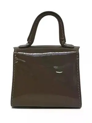 Delvaux Leather Top Handle Tote Bag