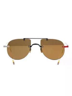 Thom Browne Pilot-frame Sunglasses - Gold