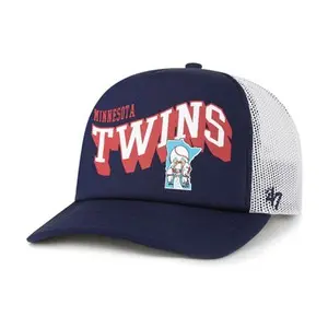 '47 Minnesota Twins Meander Foam Trucker Snapback Hat - Navy