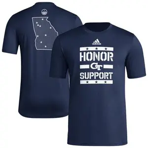 Adidas Georgia Tech Yellow Jackets Honor & Support Pre-game T-shirt