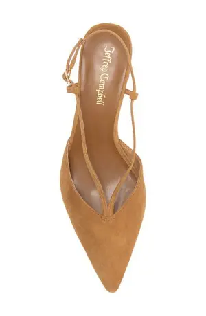 Jeffrey Campbell Annemarie Slingback Pumps - Tan Suede