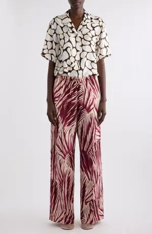 Dries Van Noten Printed Drawstring Pants