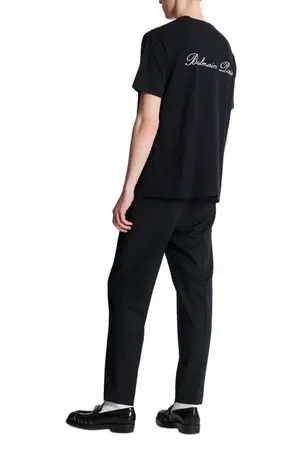 Balmain Embroidered Signature T-shirt - Black