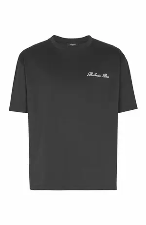 Balmain Embroidered Signature T-shirt - Black