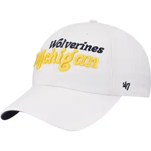 '47 Michigan Wolverines Pensacola Clean Up Adjustable Hat - White