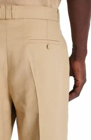 Balmain Straight-leg Tailored Canvas Trousers