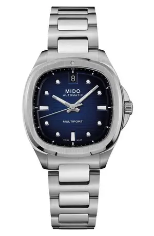MIDO Multifort Square Automatic Bracelet Watch - Blue