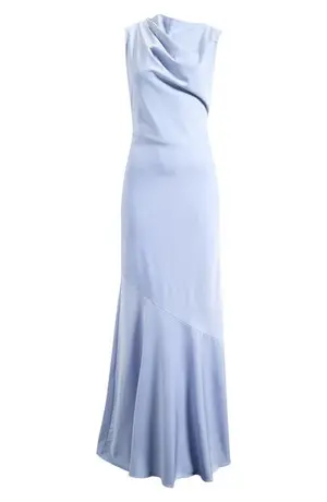 Lulus Vida Pleated Bodice Cocktail Maxi Dress