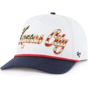 '47 Kansas City Chiefs Patriotic Overhand Hitch Adjustable Cap - White