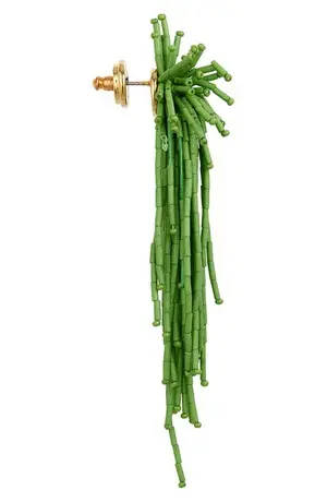 Oscar De La Renta Firework Beaded Tassel Earrings