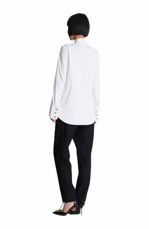 Balmain Ruffled Poplin Shirt