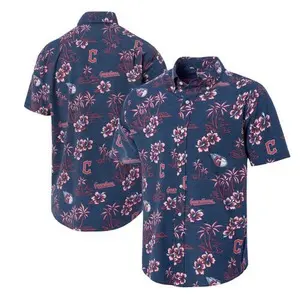 Reyn Spooner Cleveland Guardians Kekai Button-down Shirt - Navy