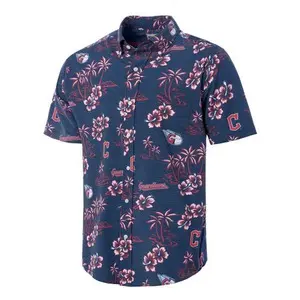 Reyn Spooner Cleveland Guardians Kekai Button-down Shirt - Navy