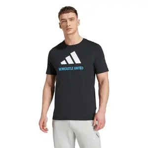 Adidas Newcastle United Three-stripe Wordmark T-shirt - Black
