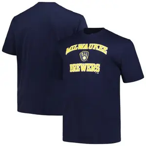 Profile Milwaukee Brewers Big & Tall Heart & Soul T-shirt - Navy