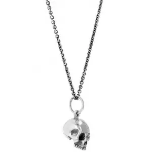KING BABY STUDIO Skull Pendant On Micro Rolo Chain