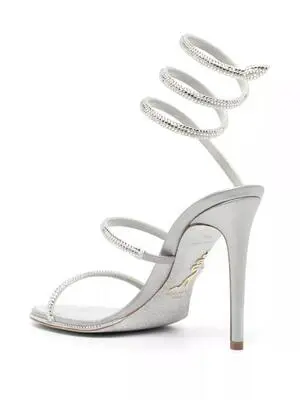 Rene Caovilla 110mm Cleo Embellished Sandals - Grey