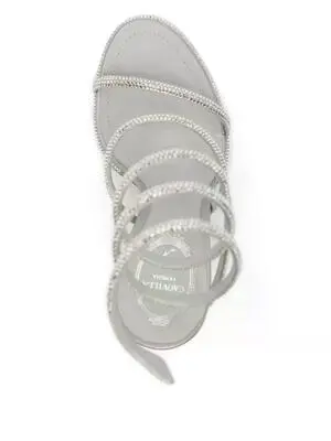 Rene Caovilla 110mm Cleo Embellished Sandals - Grey