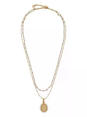 Dsquared2 Pearl-embellished Pendant Necklace - Gold