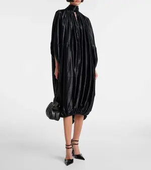 FERRAGAMO Satin Midi Dress