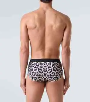 TOM FORD Leopard-print Cotton-blend Briefs