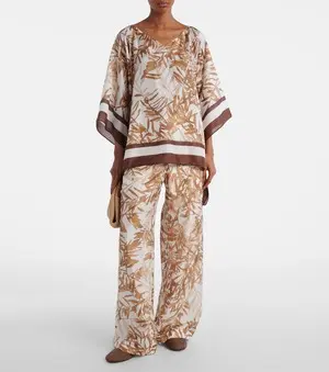 Brunello Cucinelli Printed Silk Top