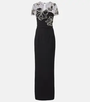 Safiyaa Embellished Crepe Gown