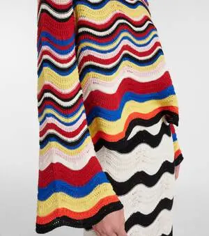 La DoubleJ Chevron Crochet Cotton Top
