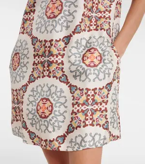 La DoubleJ Swing Printed Silk Satin Minidress - Multicoloured