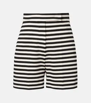 Max Mara Ornica Striped High-rise Shorts