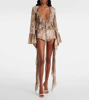 Blumarine Leopard-print Chiffon Top
