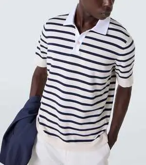 Brunello Cucinelli Striped Cotton Polo Shirt