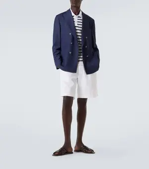 Brunello Cucinelli Striped Cotton Polo Shirt