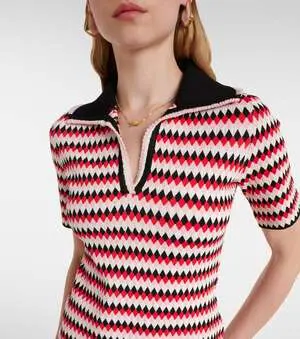 La DoubleJ Checkers Knitted Polo