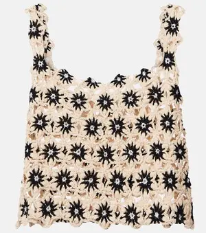 The Upside Luminary Crochet Crop Top - Multicoloured