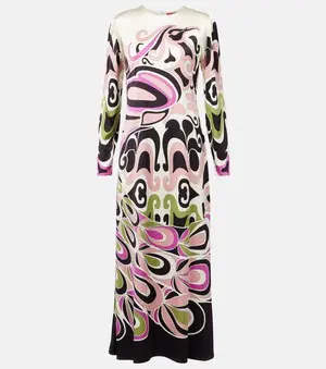 La DoubleJ Clingy Swing Printed Midi Dress