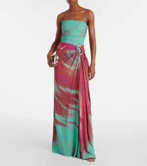 Simkhai Emma Printed Jersey Maxi Dress