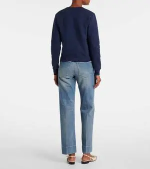 Valentino Garavani Embroidered Cotton Jersey Sweatshirt