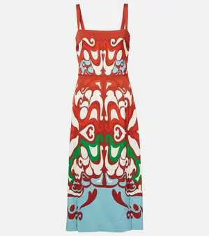 La DoubleJ Phoenix Placée Satin Midi Dress