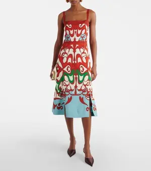 La DoubleJ Phoenix Placée Satin Midi Dress