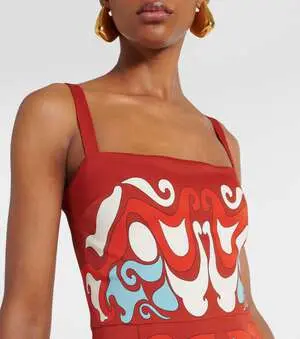 La DoubleJ Phoenix Placée Satin Midi Dress
