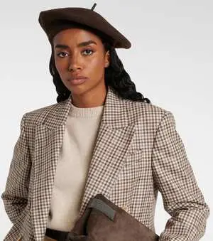 Brunello Cucinelli Wool Beret - Brown