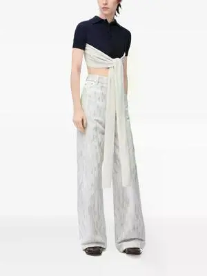 Loewe Knot-detail Polo Top - Blue